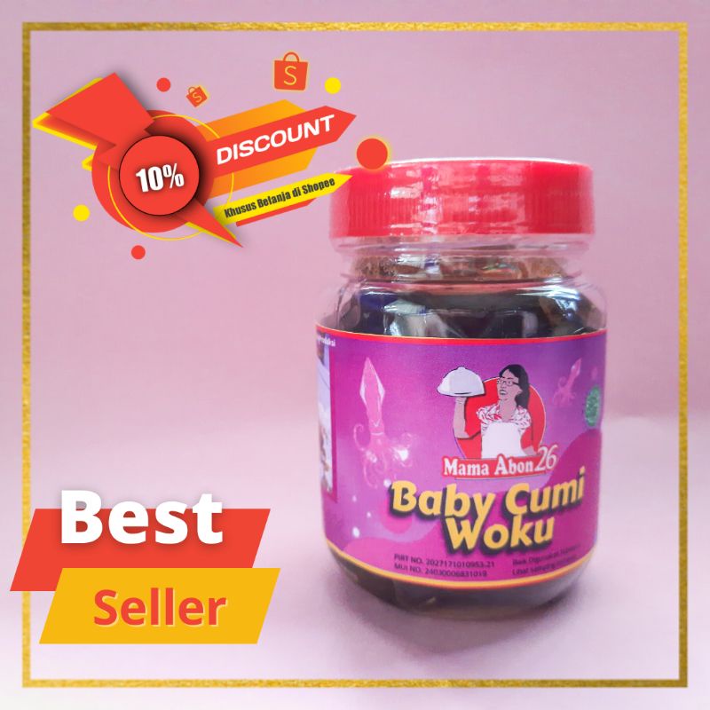 Jual Baby Cumi Woku Manado MamaAbon26 150gr Halal | Shopee Indonesia