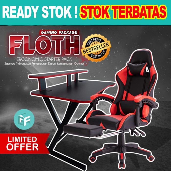 Jual Meja Gaming Kursi Gaming FLOTH Series 2 ( Dalam Kota ) | Shopee ...