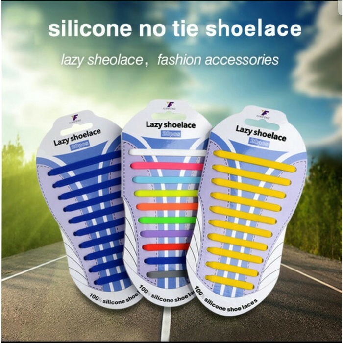 Jual Tali sepatu Karet Silikon Premium Shoelace Silicone (20pcs/pack ...