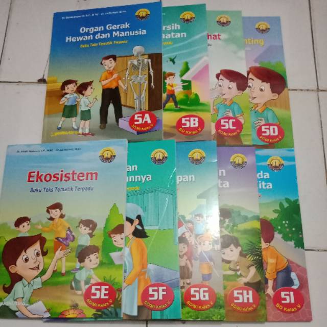 Jual Buku Teks Tematik Terpadu Untuk SD Kelas V ( Paket 5a s/d 5i ) | Shopee Indonesia