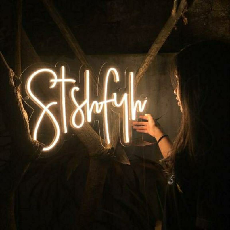 Jual CUSTOM NEON FLEX - NEON SIGN NAMA 7 HURUF | Shopee Indonesia