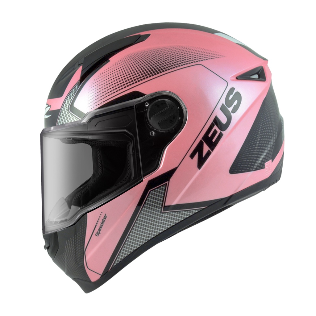 Jual ZEUS ZS 811C PINK AL6 BLK FULL FACE SINGLE VISOR | Shopee Indonesia