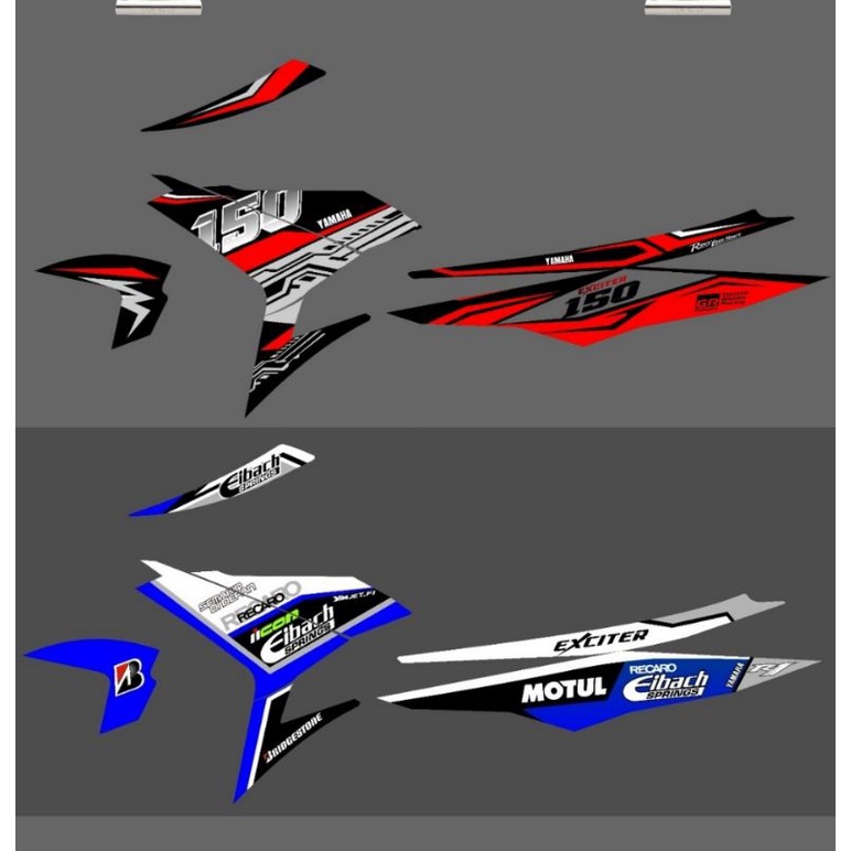 Jual Striping Jupiter MX King 150 Variasi Stiker Sticker Skotlet ...