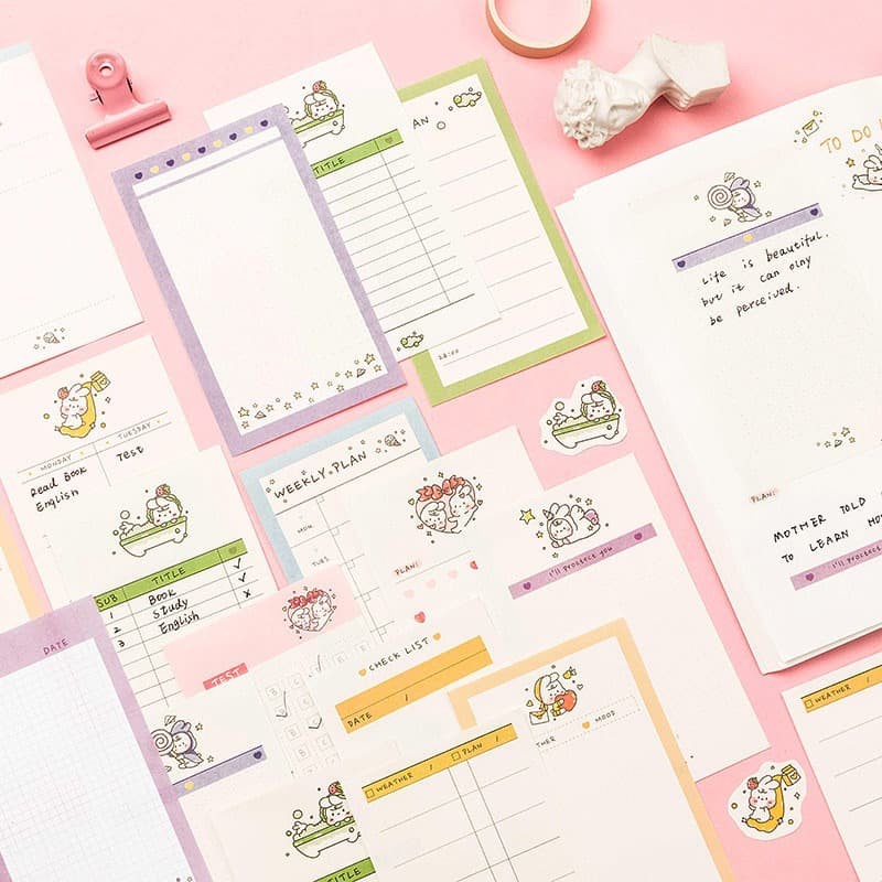 Jual Super Cute Rabbit Series Memopad / Memo Sticky Notes Motif Kelinci ...