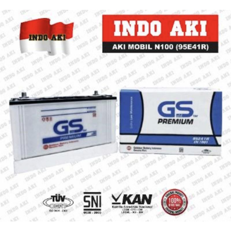 Jual Aki Mobil Basah N100 (95E41R) 12V 100Ah Taft Genset Excavator Hino Daihatsu Toyota Isuzu ...