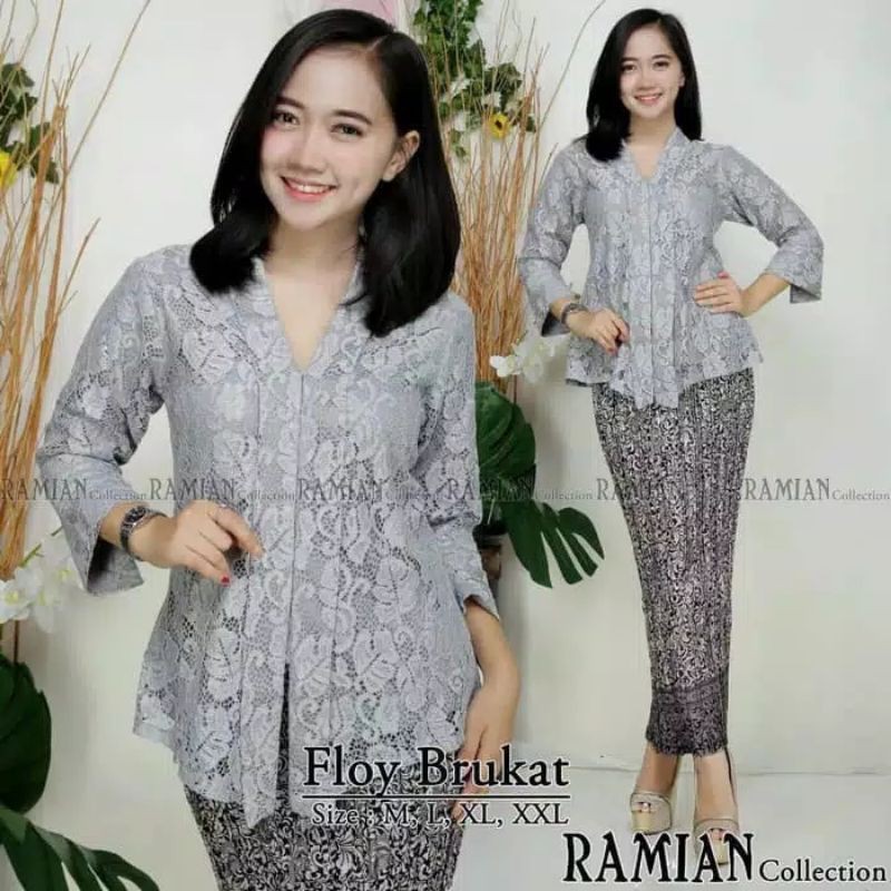 Jual SETELAN KEBAYA FLOY BROKAT JUMBO / KEBAYA BROKAT BIG SIZE LD 130 ...