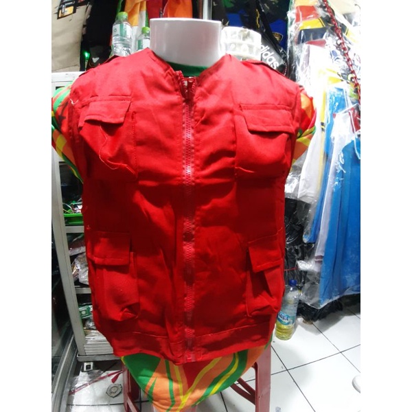 Jual rompi merah#rompi lapangan#rompi satgas | Shopee Indonesia