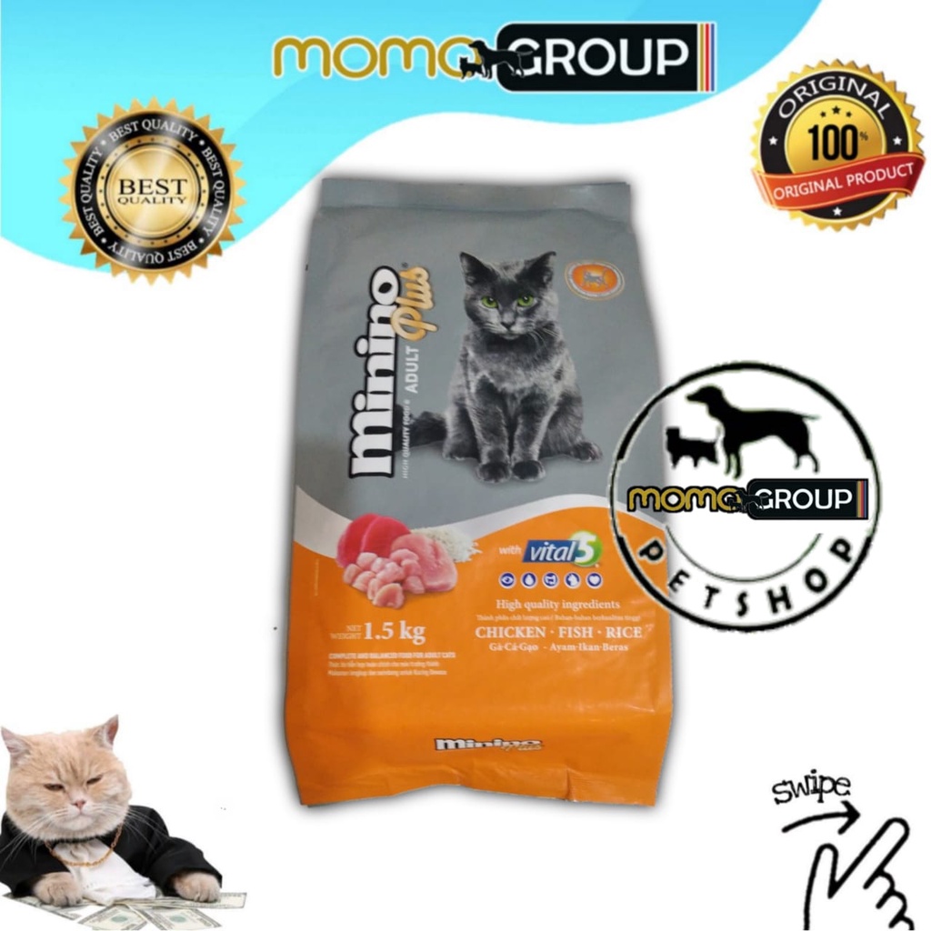 Jual Minino Plus Adult Chicken 1,5kg | Shopee Indonesia