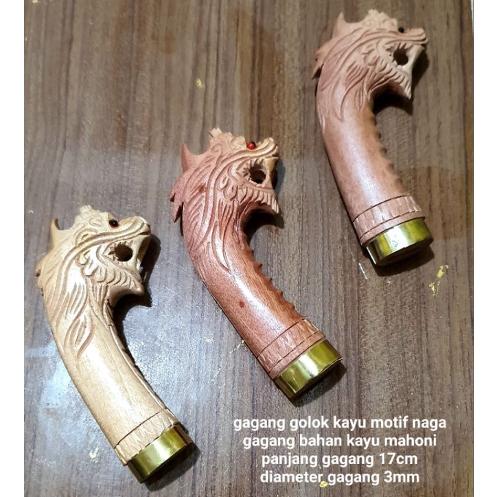 Jual kerajinan Ukir Gagang Kayu motif naga | Shopee Indonesia