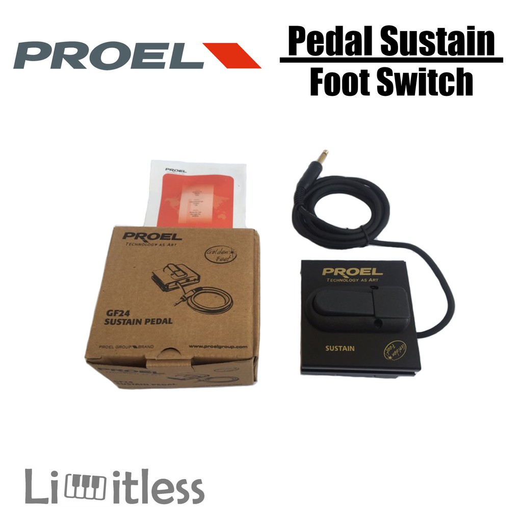 Jual Foot Switch / Pedal Sustain Keyboard Universal Proel GF24 GF-24 ...