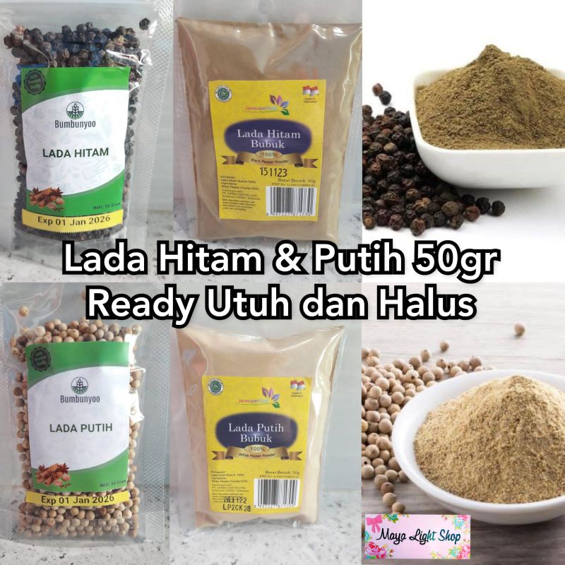Jual lada putih hitam merica bubuk black pepper seed bumbu masak bumbu ...