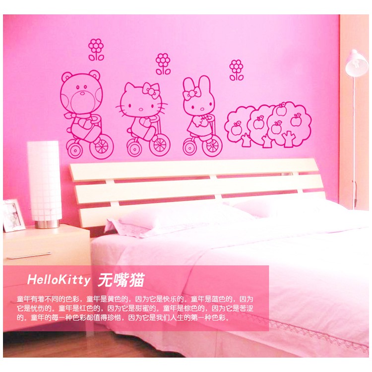 Jual KMK WALLSTICKER STIKER STICKER DINDING TEMBOK HELLO KITTY HK HELO ...