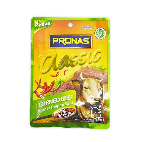 Jual PRONAS CORNED BEEF CHILI SCH 50GR | Shopee Indonesia