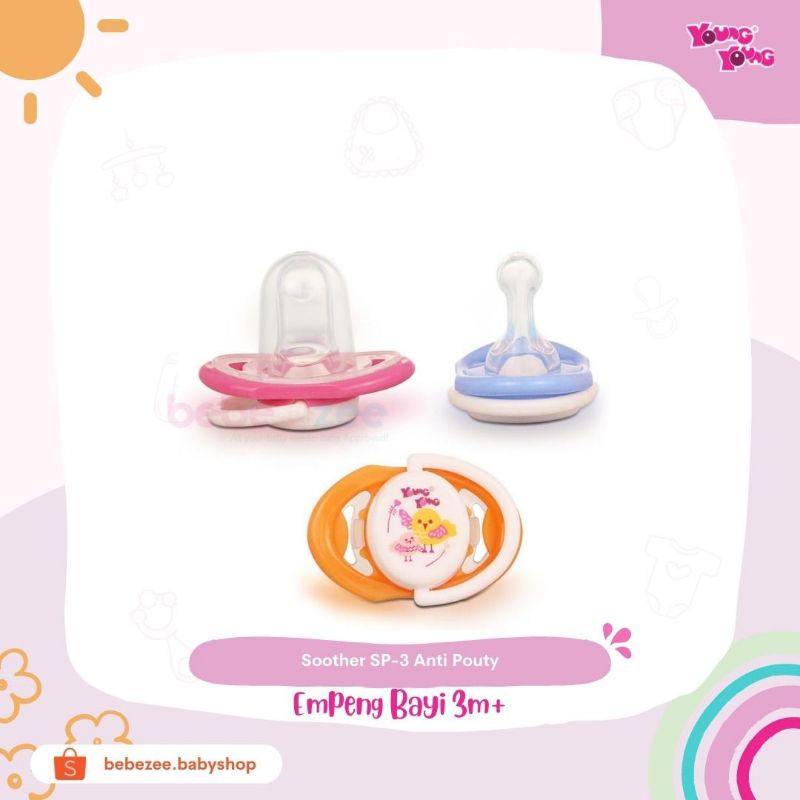 Jual Young Young Anti Pouty SP-3/Soother Empeng Pacifier Gepeng ...