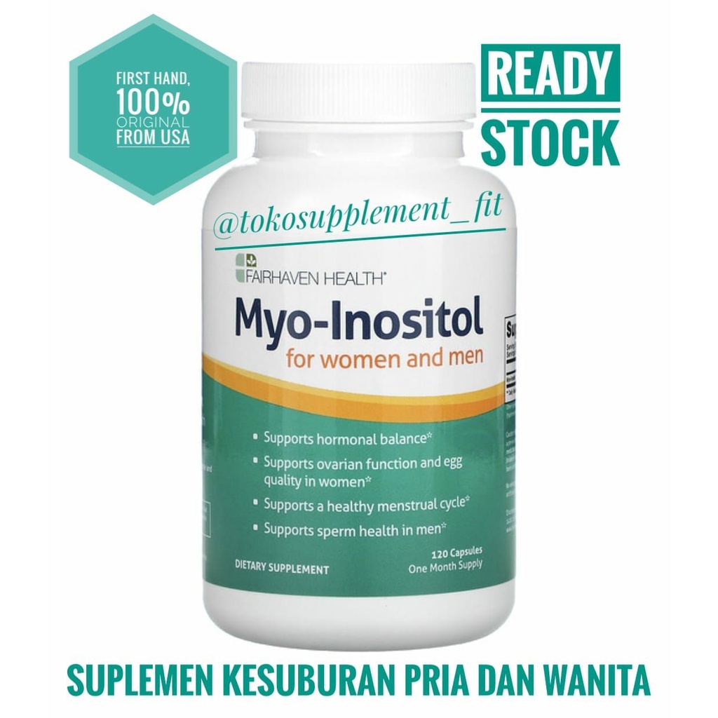 Jual Fairhaven Health, Myo-Inositol, Inositol untuk Wanita dan Pria ...