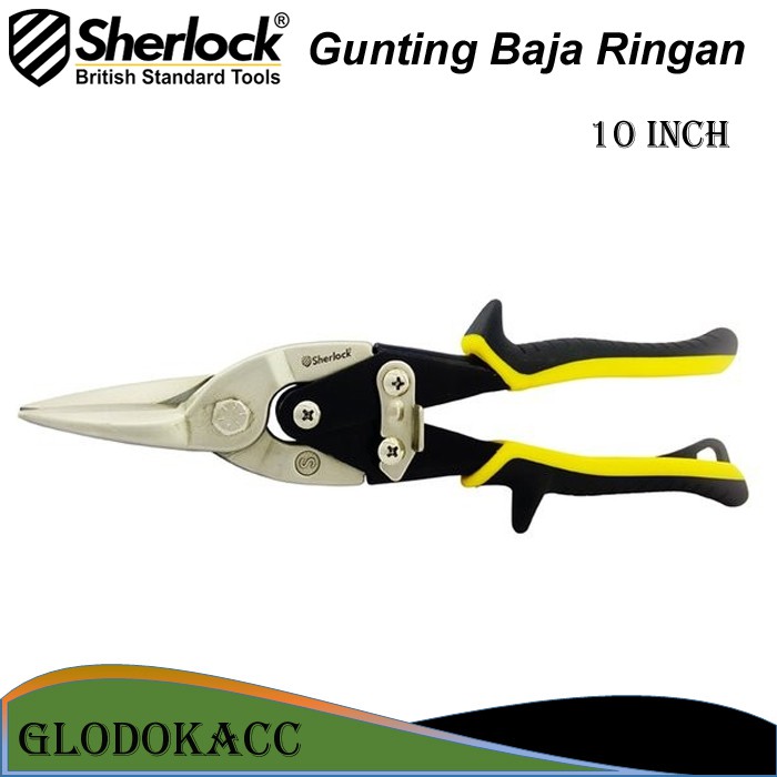 Jual Gunting Baja Ringan 10 inch / Sherlock Aviation Snips / Gunting ...