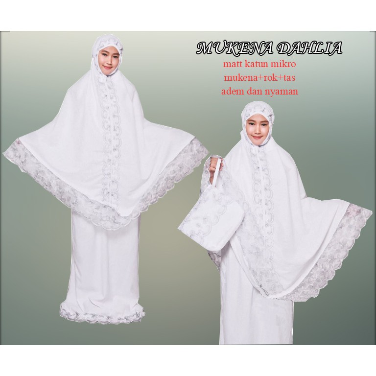 Jual MM 128 SET MUKENA DAHLIA Peralatan Sholat Mukena Wanita Model ...