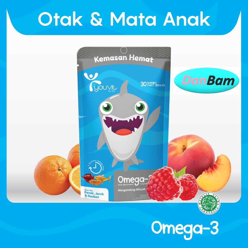 Jual Youvit Omega Gummy Multivitamin Omega-3 Anak 1 Pouch Isi 30 Omega ...