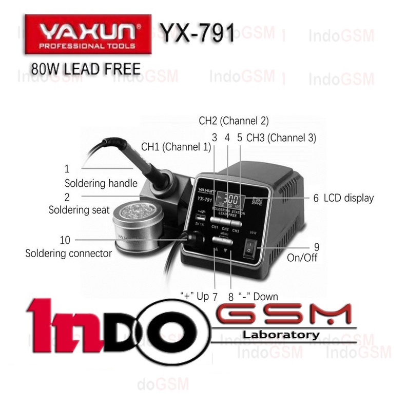Jual Yaxun YX-791 Yaxun YX791 Solder Station Digital Solder Hakko Solder Quick | Shopee Indonesia