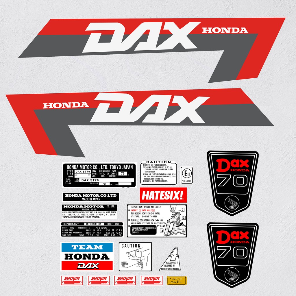 Jual Sticker Decal Stiker Honda Dax 3 St70 St50 Hatesix | Shopee Indonesia