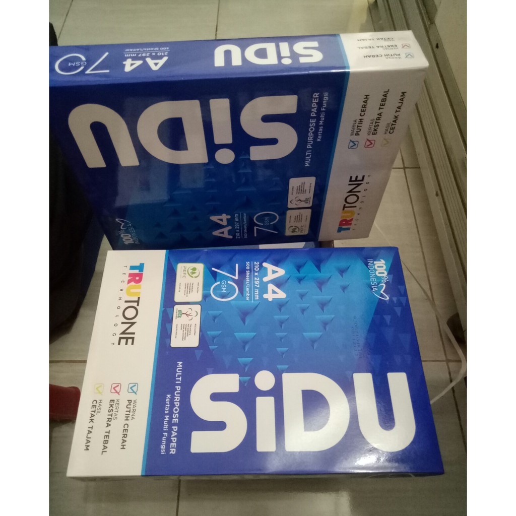 Jual Kertas HVS A4 - SIDU 1 RIM (70 GSM) | Shopee Indonesia