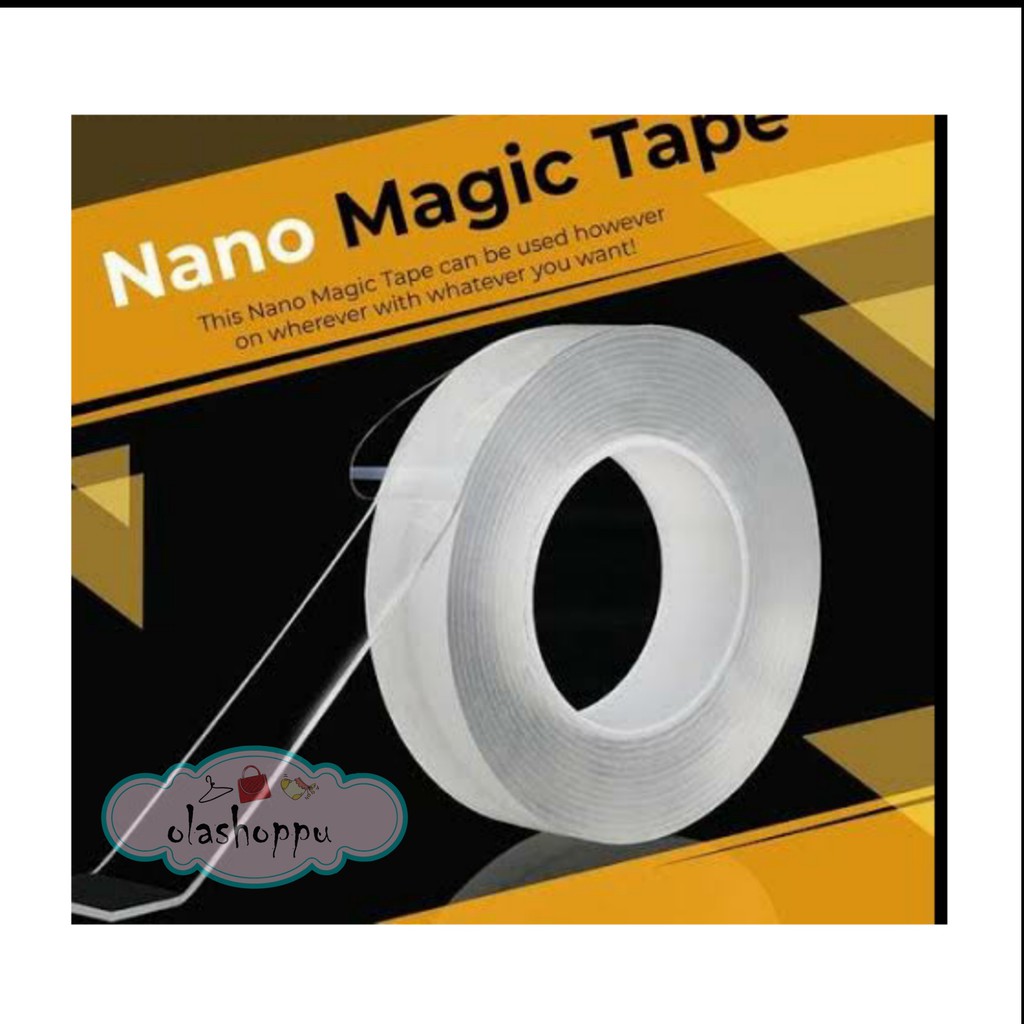 Jual (nm-01) Double Tape Nano Magic Magic Tape Bening Multifungsi ...