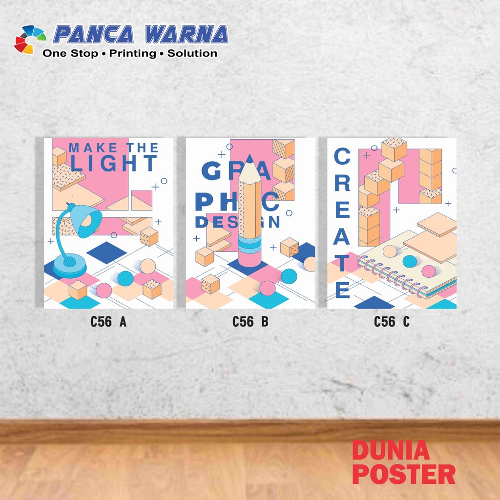 Jual Poster Hiasan Dinding Graphic Design Create Design Interior Custom ...