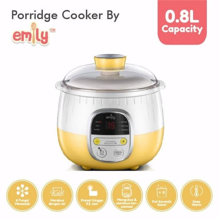 Jual Slow Cooker Emily Porridge Cooker & Steamer 0.8L EPC-22001 ...