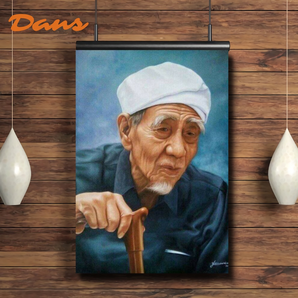 Jual Poster KH Maimun Zubair Hiasan dinding Ulama dan Habib Poster Kayu ...