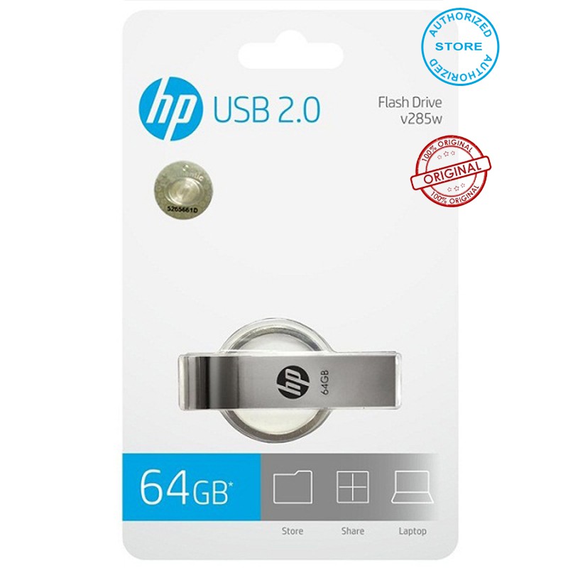 Jual USB FLASHDISK HP ORIGINAL V285W - 64GB | Shopee Indonesia