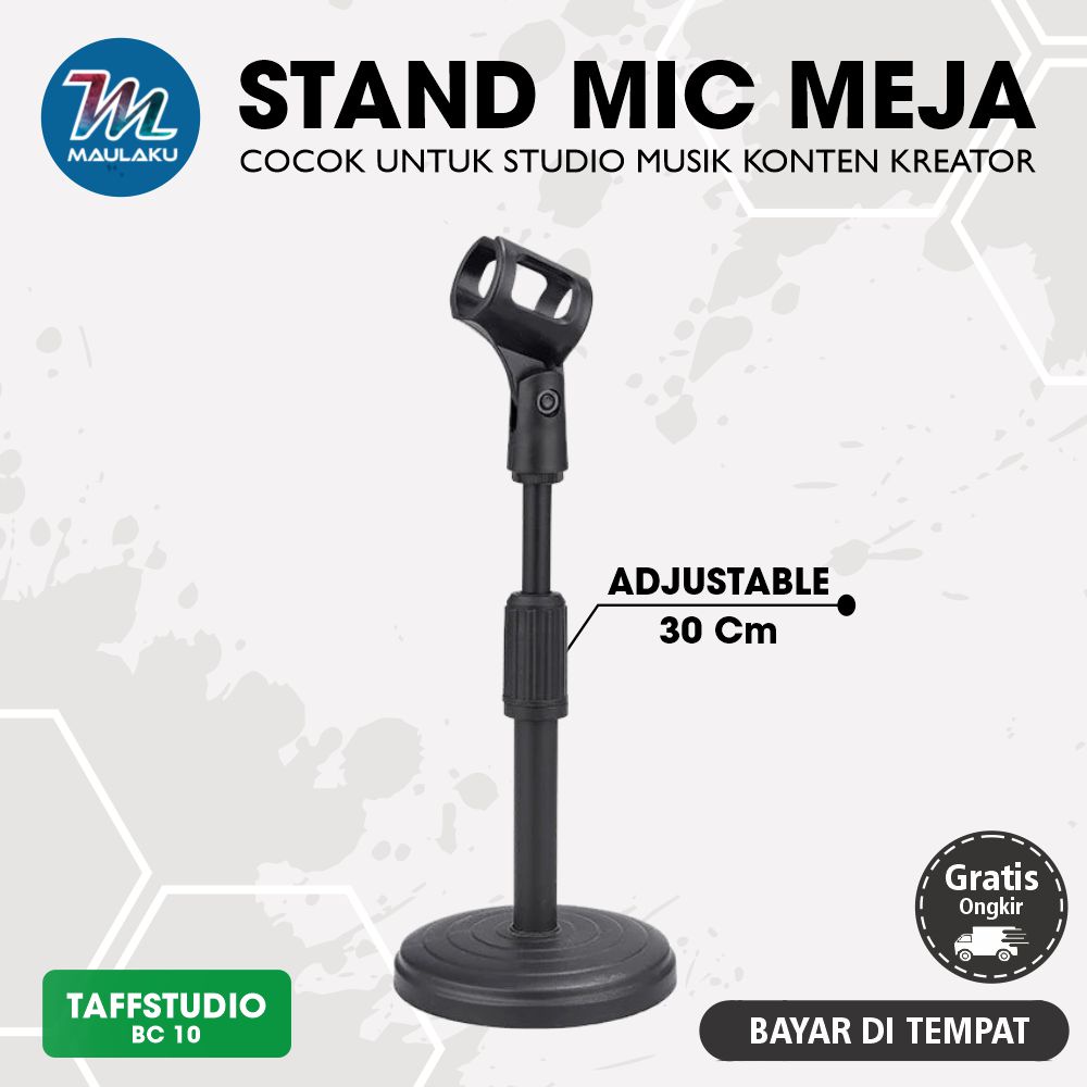 Jual Stand Mic Mikrofon Meja Pendek Kendang Podium Microphone Holder ...