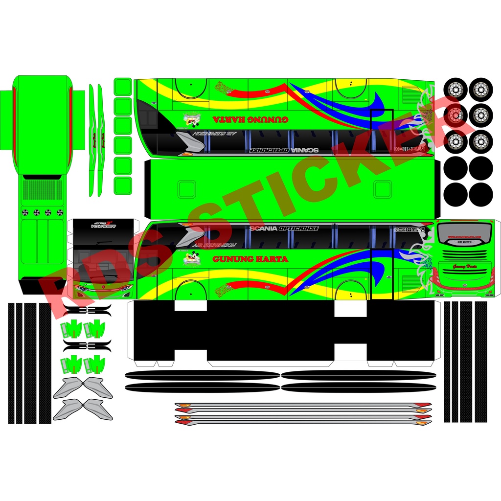 Jual DIY miniatur bis pola paperbus papercraft bis GUNUNG HARTA ...