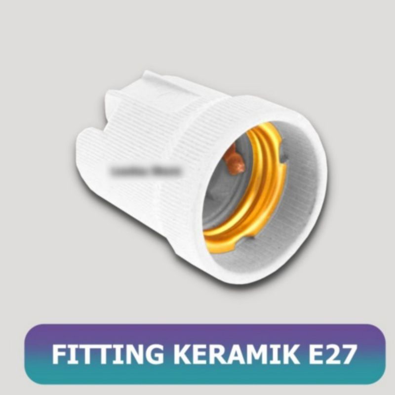 Jual FITTING KERAMIK BATU PORSELEN E27 TINGGI PANJANG DOWNLIGHT ANTI ...