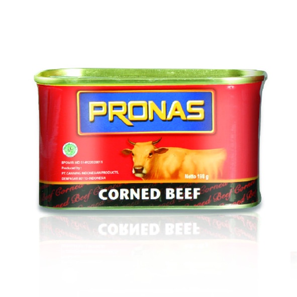 Jual PRONAS Corned Beef Kornet Kaleng Oval 198 Gram / Makanan Kaleng ...