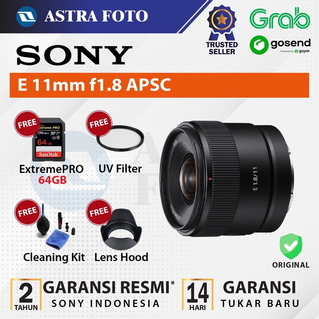 Jual Sony E 11mm f1.8 APSC Lens Sony 11 mm f/1.8 - Lensa Kamera Sony ...