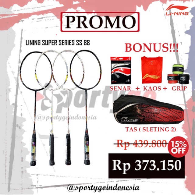 Jual READY! RAKET BADMINTON LINING SUPER SERIES SS 88 / LI NING SS 88 ...