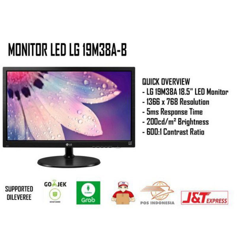 Jual LED MONITOR LG 19M38 18.5 INCH OUTPUT VGA | Shopee Indonesia