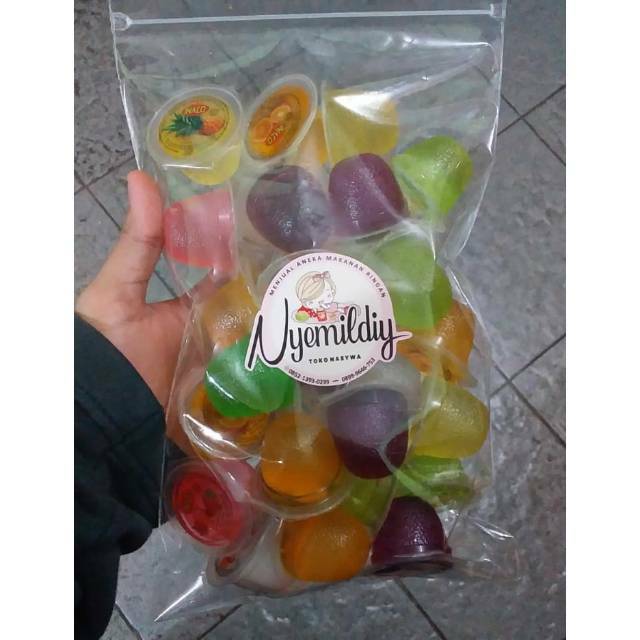 Jual Mini Jelly Mix Flavor with Nata De Coco 500 gram | Shopee Indonesia