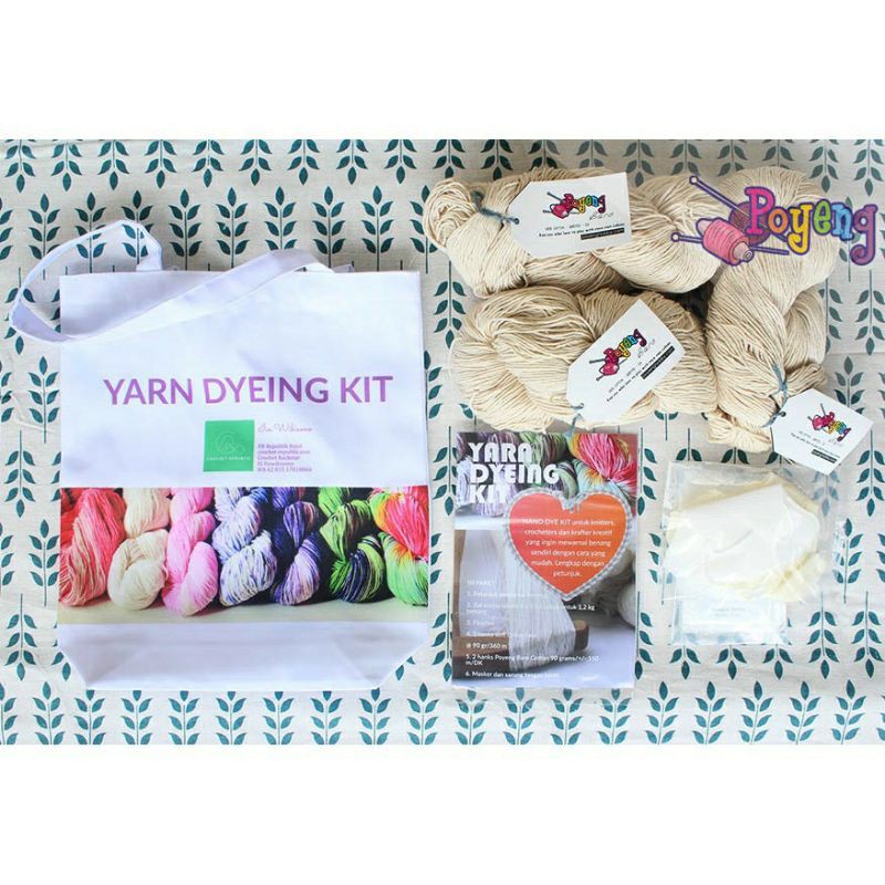 Jual Yarn Dyeing kit |Kit Mewarnai Benang | Poyeng | Shopee Indonesia