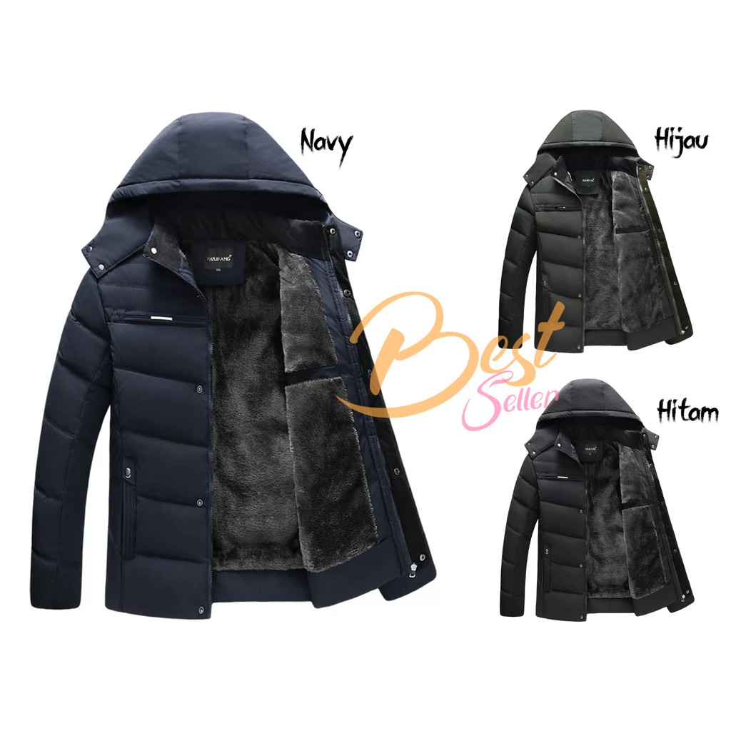 Jual jaket tebal pria/jaket daleman bulu/jaket winter/jacket winter/jaket musim dingin | Shopee ...