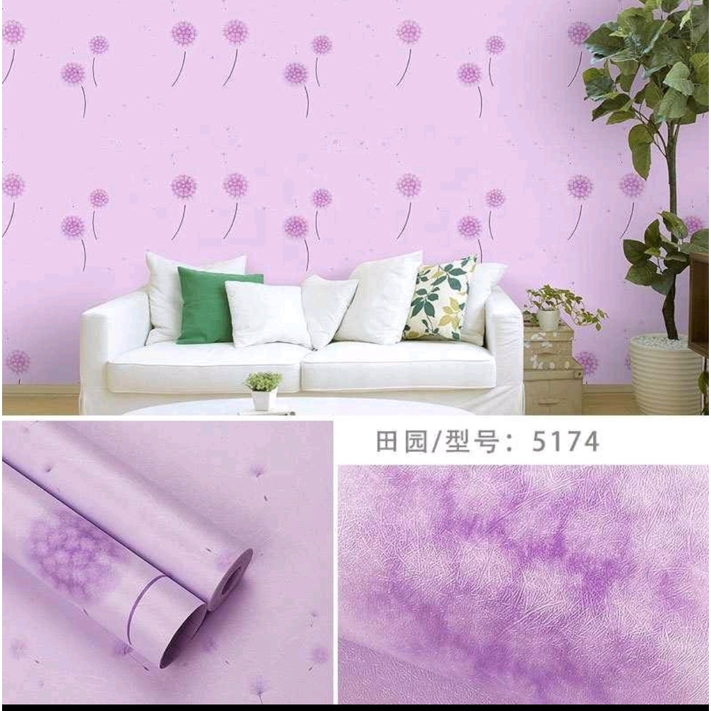 Jual Special Harga Grosir Wallpaper Sticker Dinding Bunga Dandelion ...