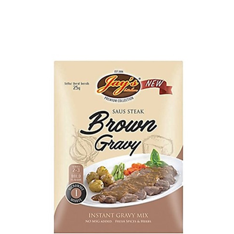 Jual Jay's Kitchen Saus Steak Brown Gravy 25 gr | Shopee Indonesia
