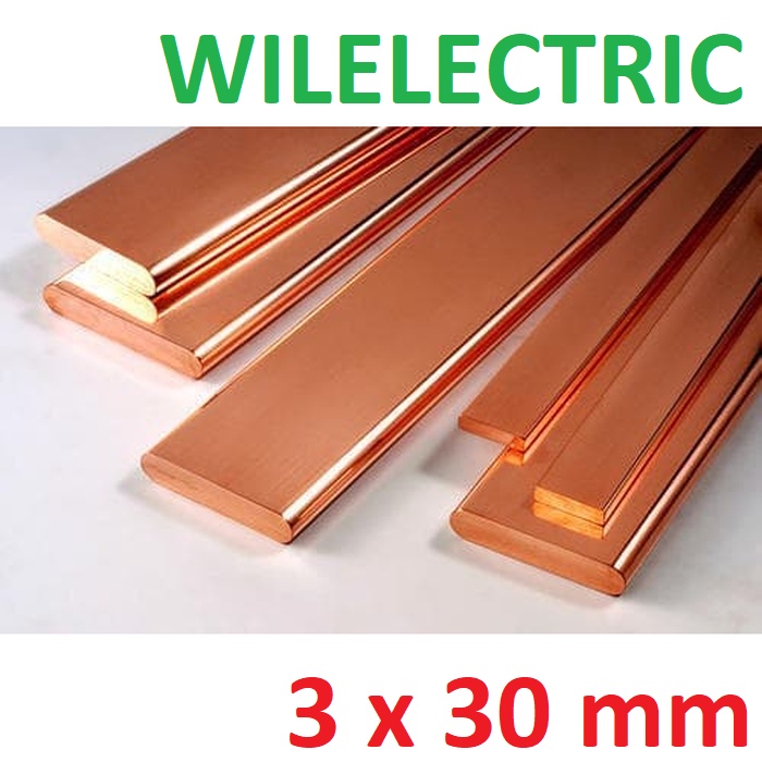 Jual Busbar / plat copper import 3 x 30 mm asli rail copper tembaga 4 m ...
