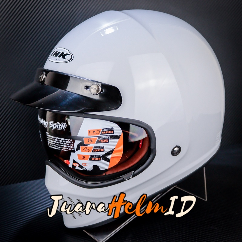 Jual INK HELM TROOPER SOLID / ASPHALT GREY / RETRO CLASSIC DDRING ...