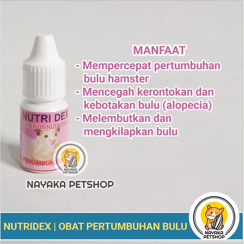 Jual Nutri Dex Vitamin Hamster Penumbuh Bulu Obat Kebotakan | Shopee ...