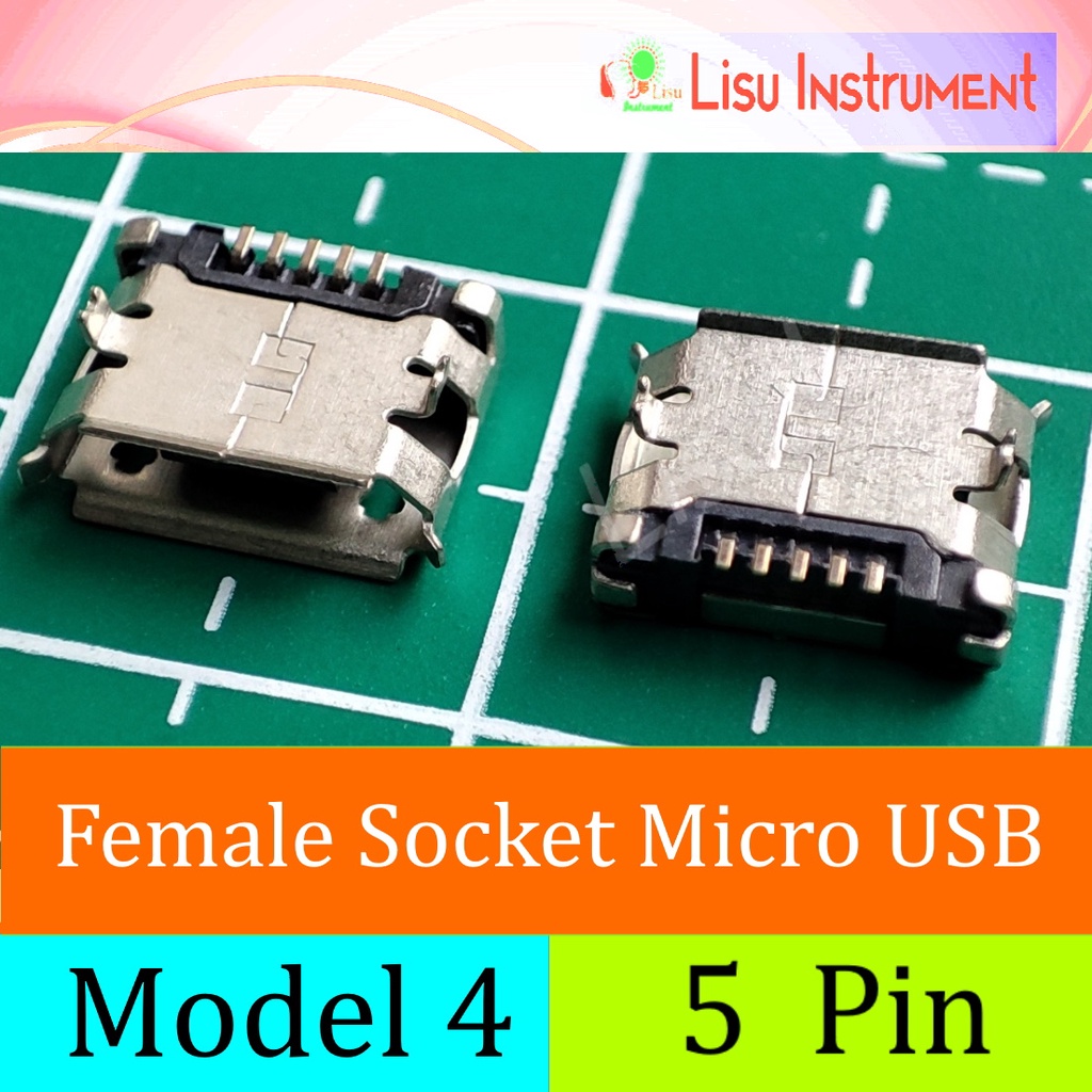 Jual Micro USB Socket Female 5-Pin 5P MicroUSB Connector MODEL 4 ...