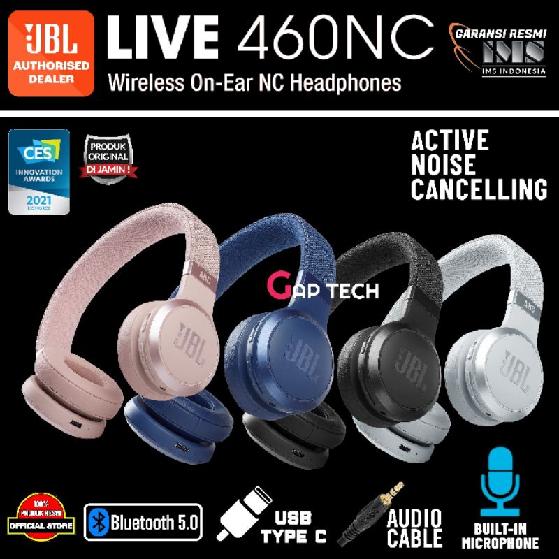 Jual JBL LIVE 460NC / LIVE460NC / 460 NC Wireless On-Ear Noise ...