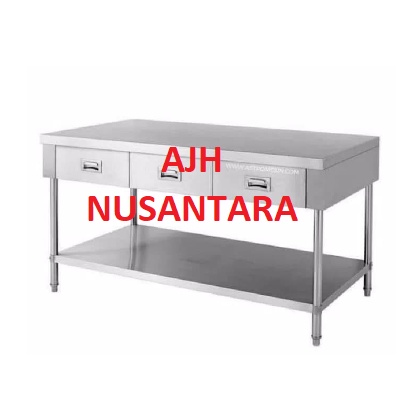 Jual Working Table with Drawers stainless steel 304 ukuran 180x70x85 ...