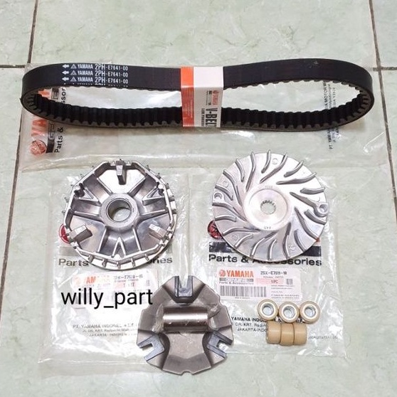 Jual Paket Cvt Van Belt + Rumah Roller Assy Set + Kipas Roller Mio M3 ...