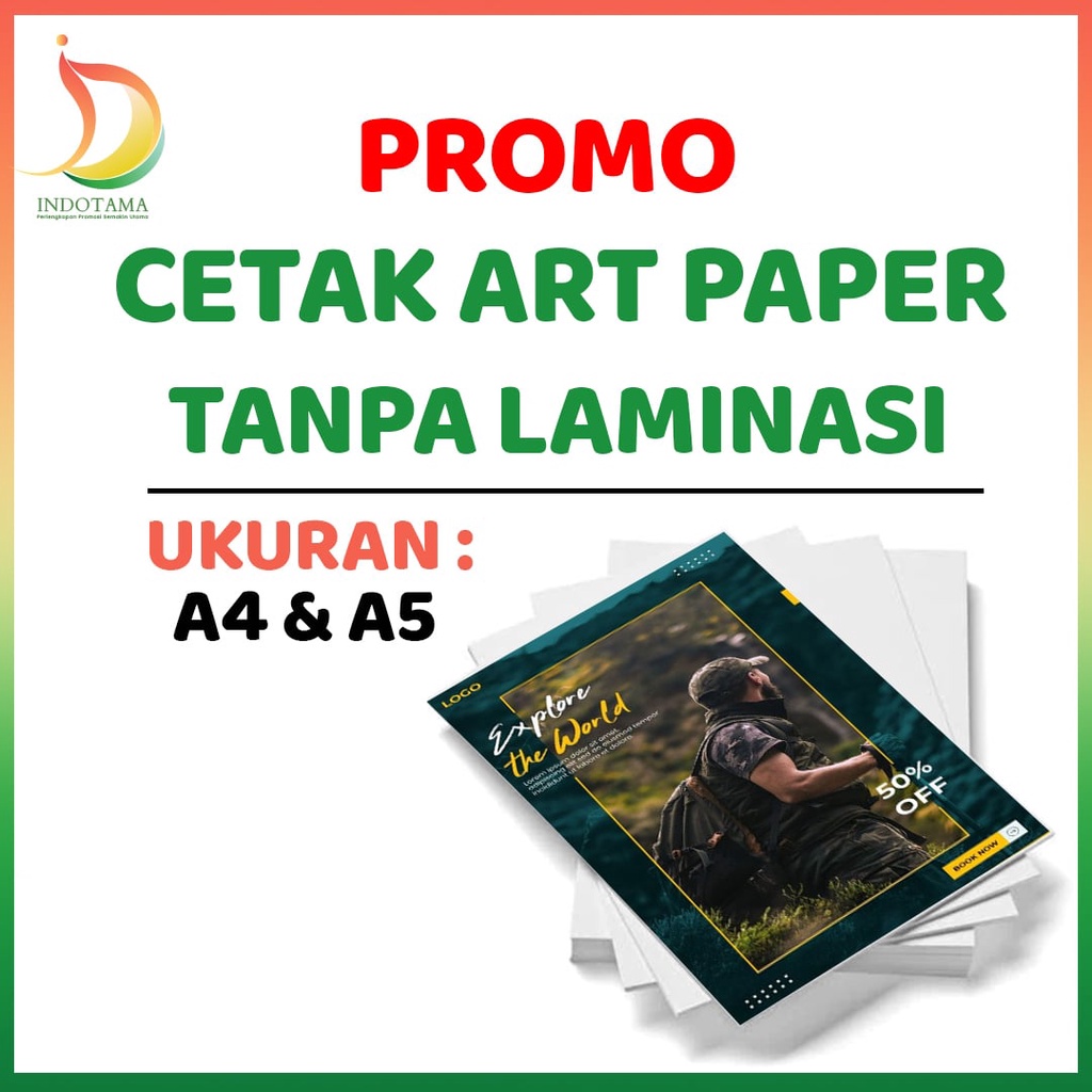 Jual Cetak Art Paper Tanpa Laminasi Untuk Akrilik A4 dan A5 Cetak ...